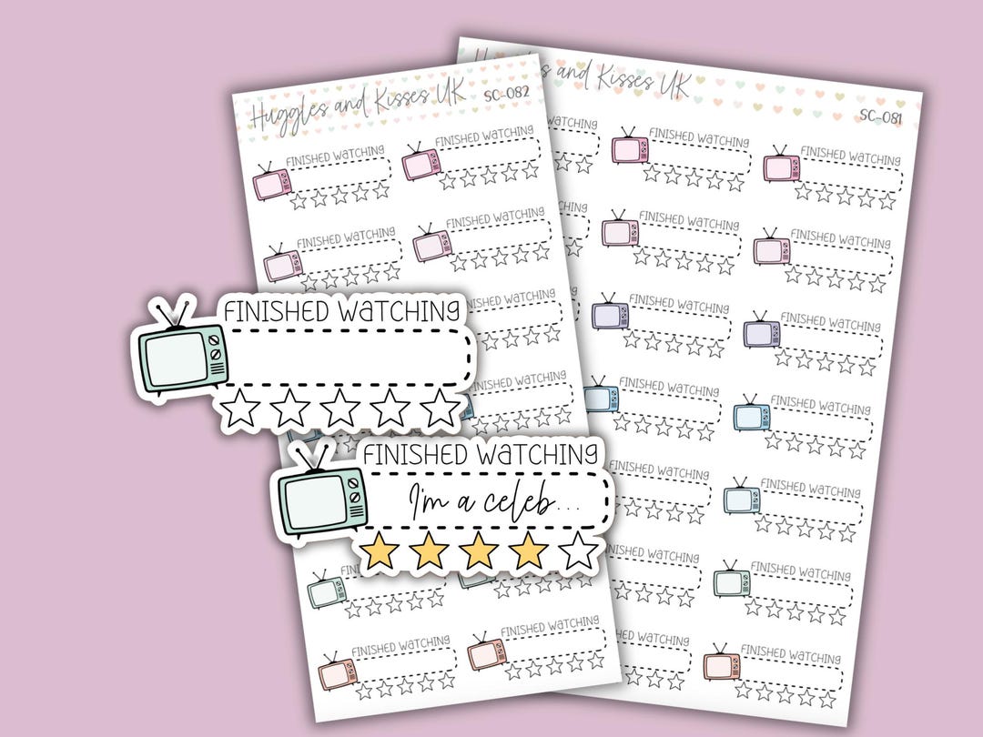 Finished Watching Planner Sticker | Book Rating | TV Planner Stickers ...