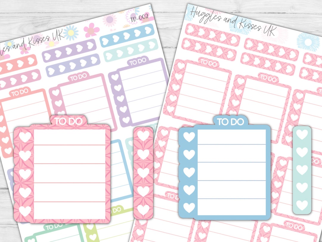 To Do Planner Sticker Set / Pastel Rainbow Colours | Planner Stickers ...