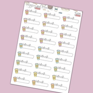 Coffee Date Planner Stickers | Coffee Cup Box Stickers | Planner ...