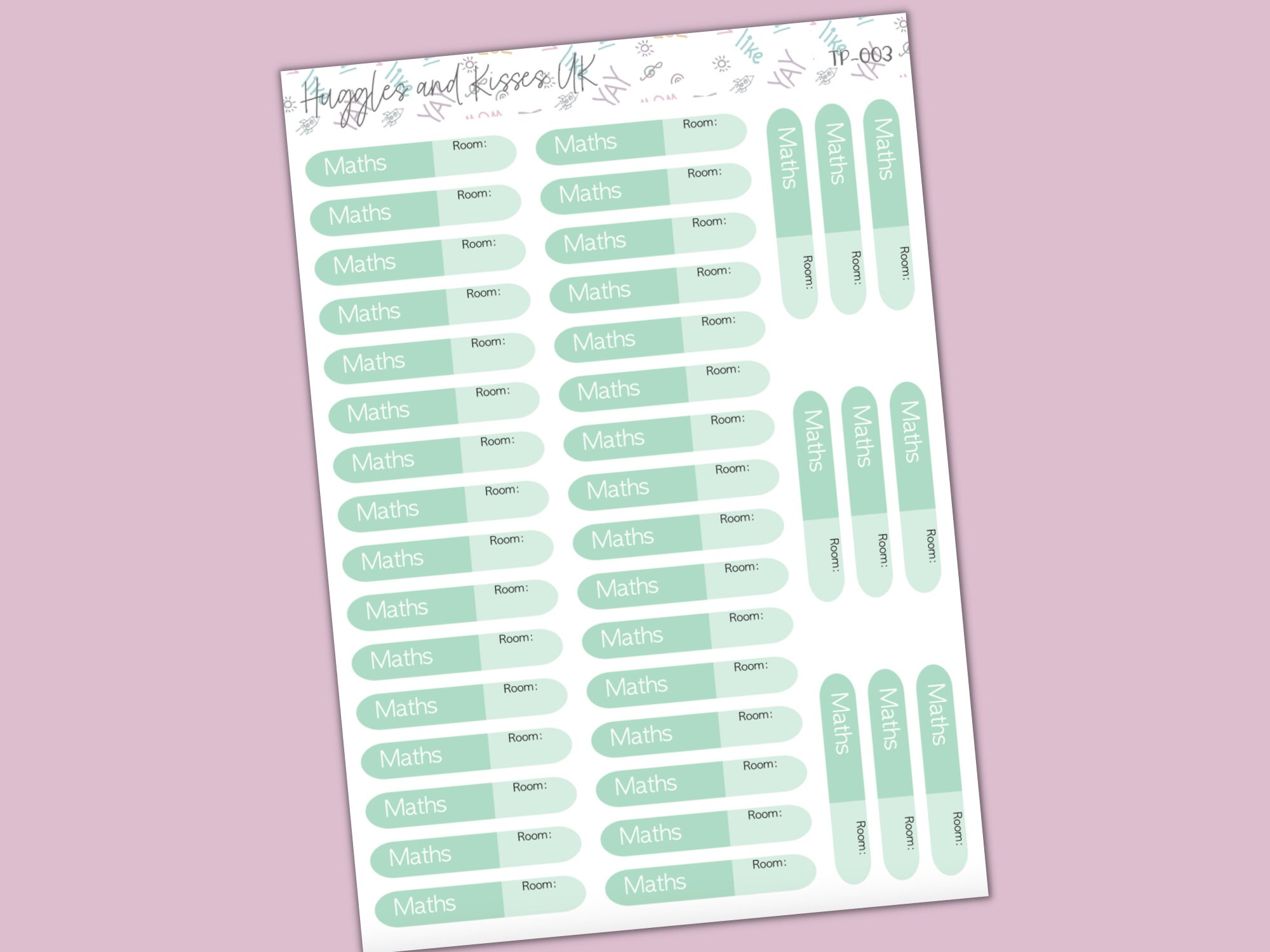 School / Lesson Planner Sticker | Pastel Colours | Font Planner ...
