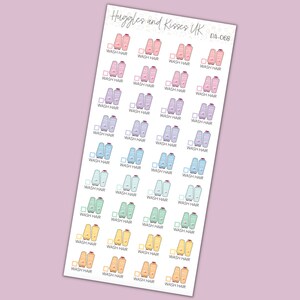 Wash Hair Planner Sticker | Pastel Colours | Shampoo Conditioner Basket ...
