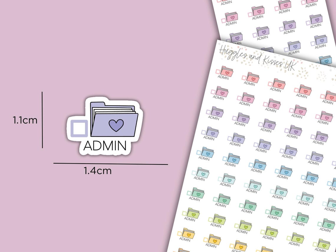 Admin Planner Sticker | Pastel Colours | Filing Planner Stickers ...