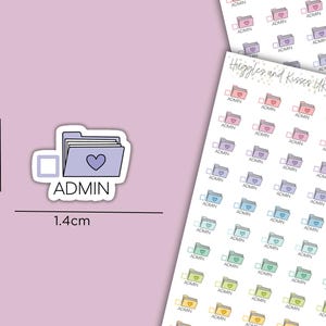 Admin Planner Sticker | Pastel Colours | Filing Planner Stickers ...