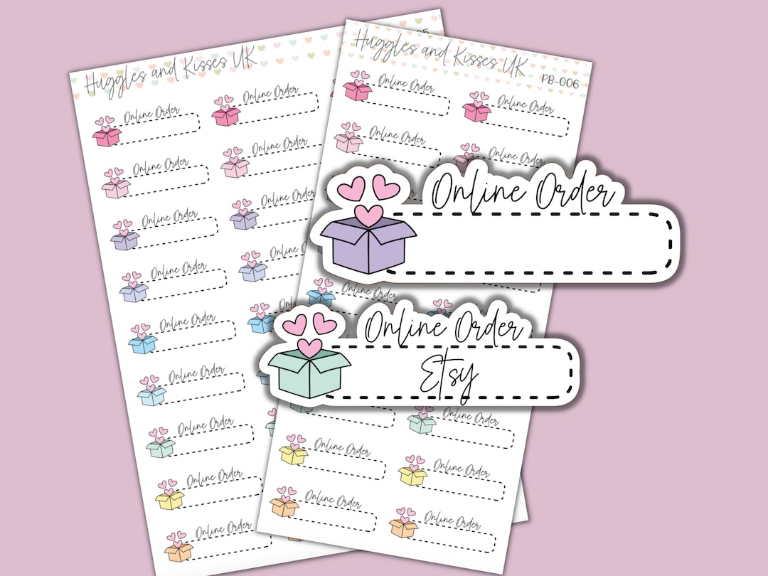 Online Order Planner Sticker | Pastel Colours | Online Shopping Planner ...