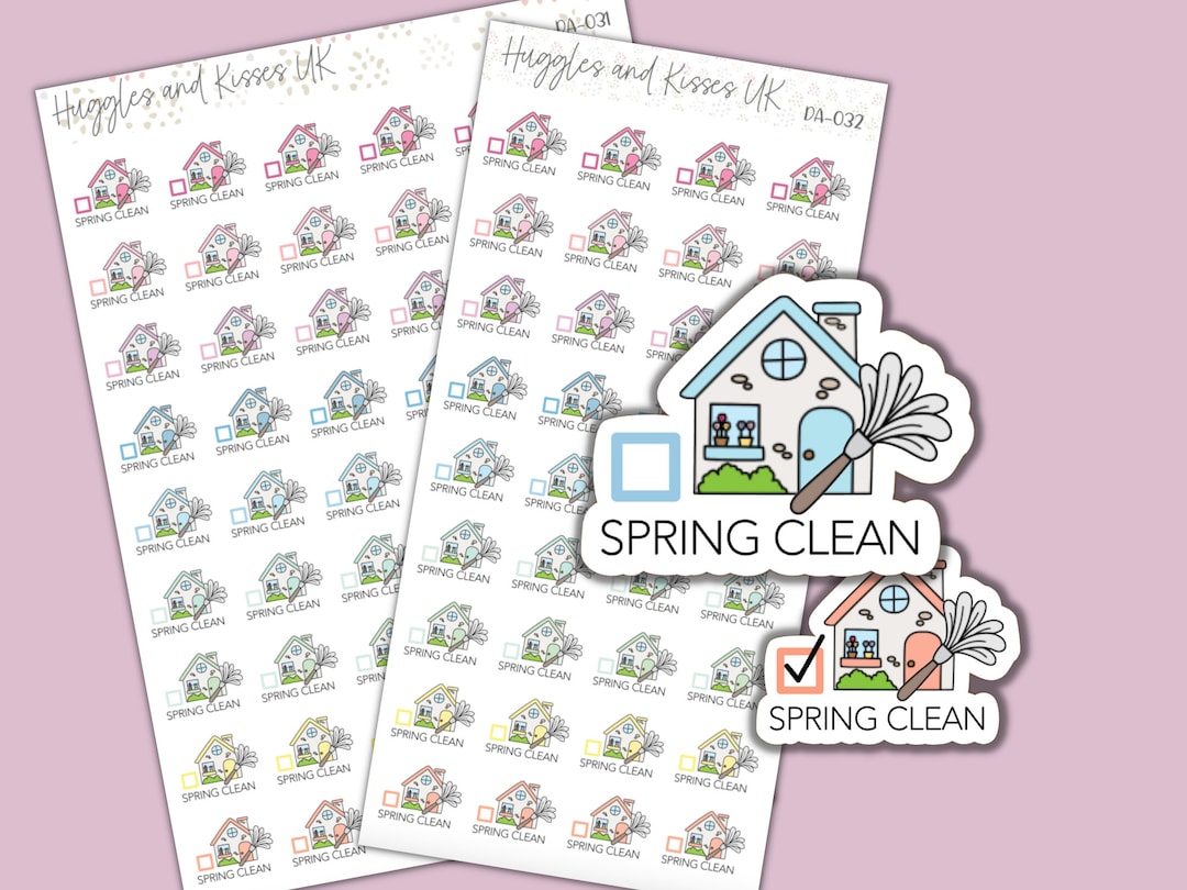 Spring Clean Planner Sticker | Clean the House to Do Planner Stickers ...