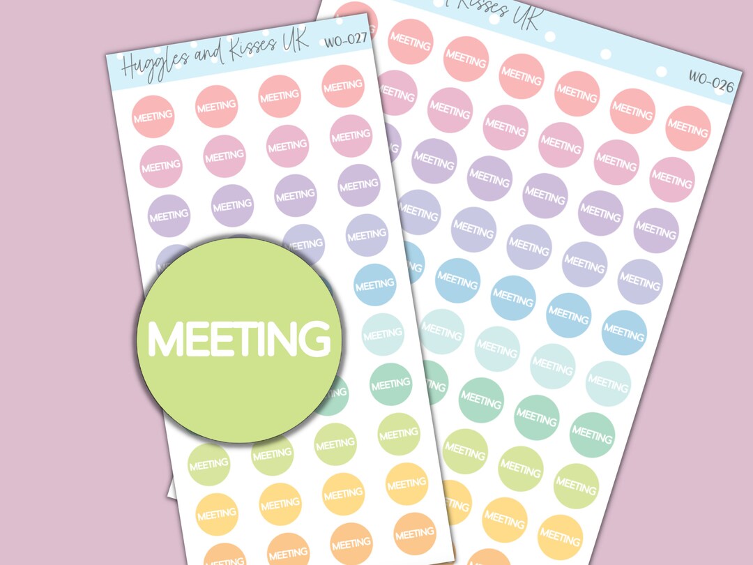 Meeting Planner Stickers | Circle Dot Stickers | Planner Stickers ...