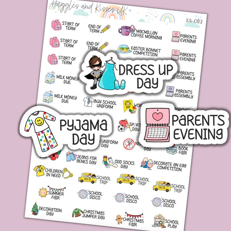 Kids Planner Stickers - Etsy