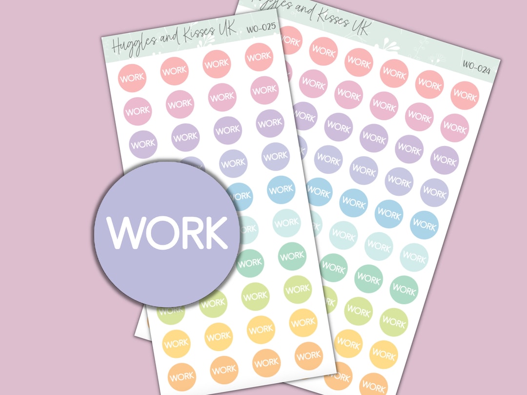 Work Planner Stickers | Circle Dot Stickers | Planner Stickers | Labels ...