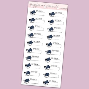 Blood Pressure Check Planner Sticker | BP Appointment Planner Stickers ...