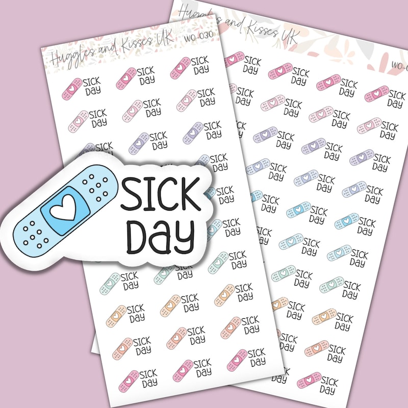 Sick Sticker for Journal - Etsy UK