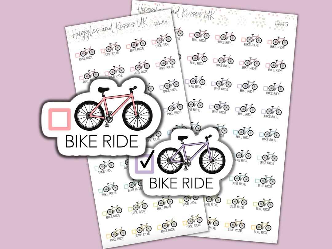 Bike Ride Planner Sticker | Exercise to Do Planner Stickers | Labels ...