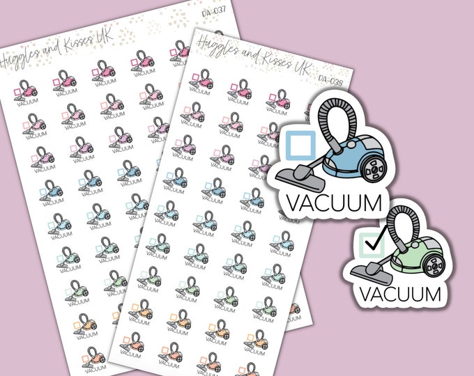Vacuum Planner Sticker | Pastel Colours | Hoovering to Do Planner ...