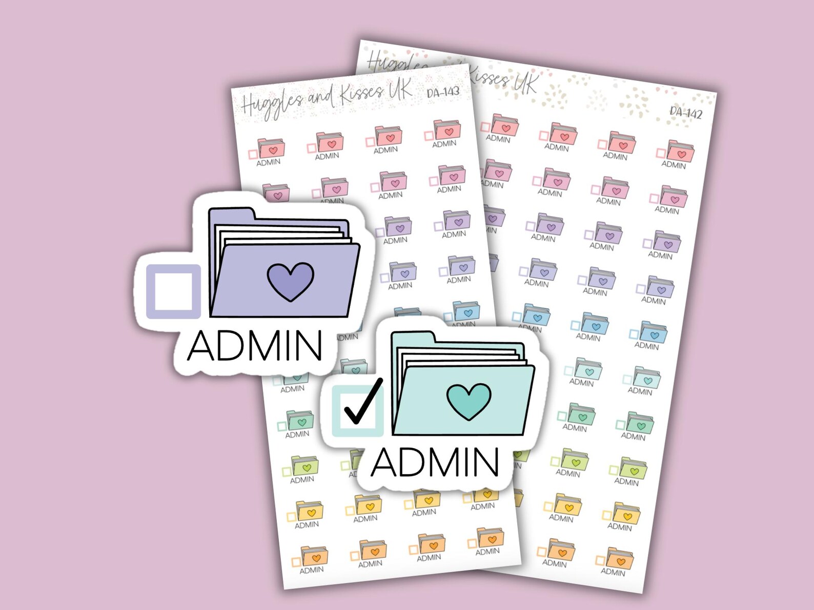 Admin Planner Sticker | Pastel Colours | Filing Planner Stickers ...