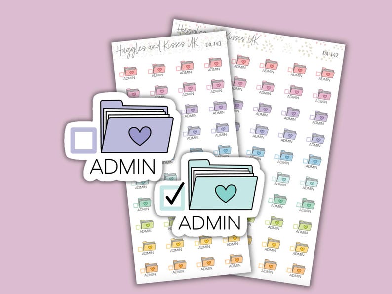 Admin Planner Sticker | Pastel Colours | Filing Planner Stickers ...