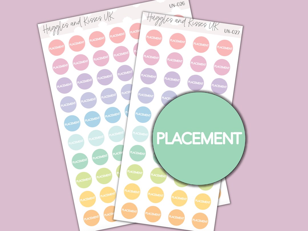 Placement Planner Stickers | University Student Circle Dot Stickers ...
