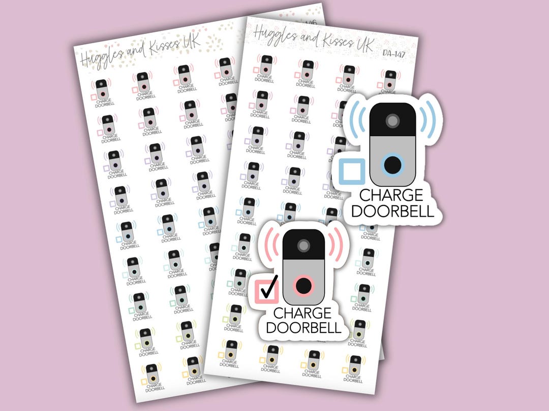 Charge Doorbell Planner Sticker | Pastel Colours | Doorbell Planner ...