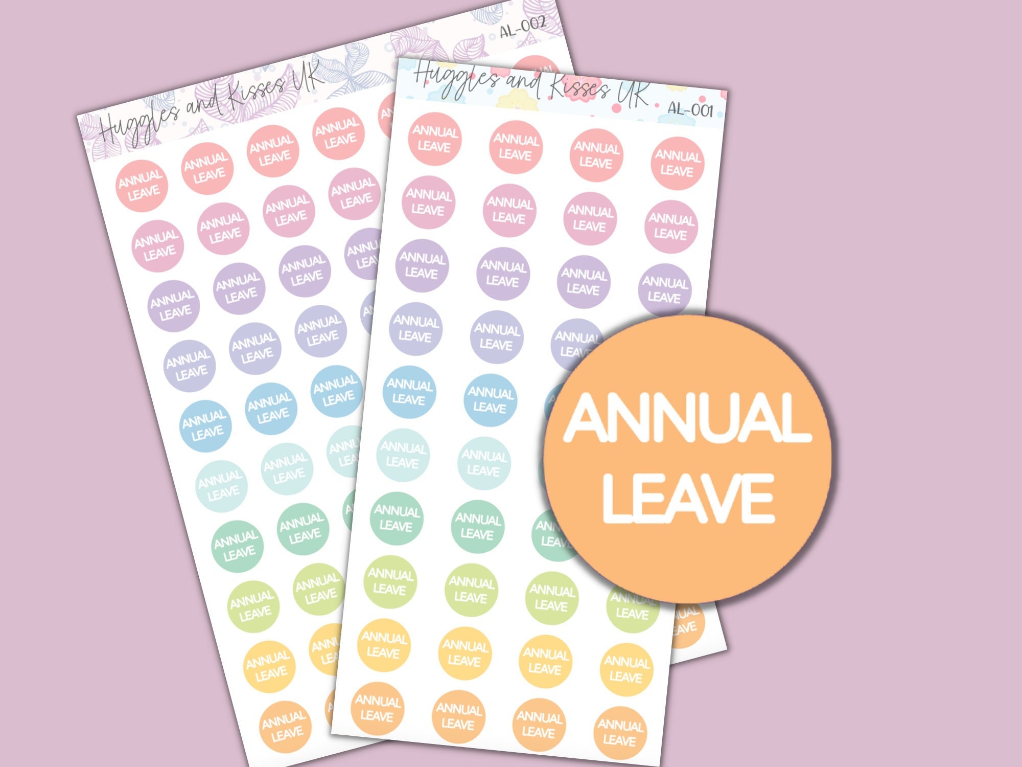 Annual Leave Planner Stickers Holiday Circle Dot Stickers - Etsy UK
