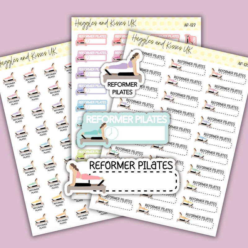 Pilates Exercise Sticker - Etsy UK