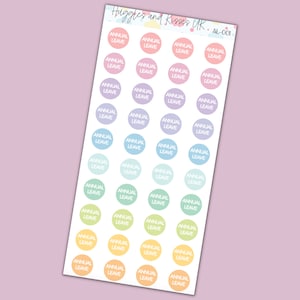 Annual Leave Planner Stickers | Holiday Circle Dot Stickers | Planner ...