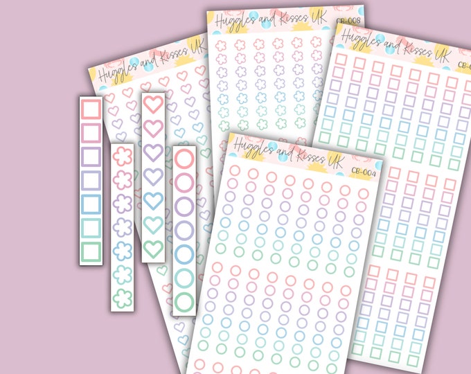 Blank Box Strip Planner Stickers Planner Stickers Labels for Diaries ...