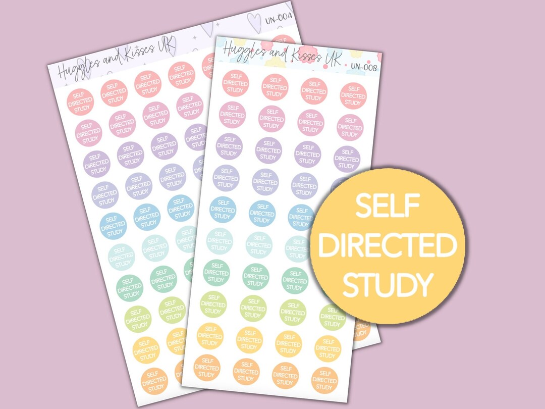 Self-directed Study Planner Stickers: Circle Dot Labels - Etsy