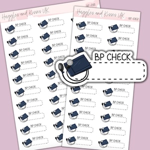 Blood Pressure Check Planner Sticker | BP Appointment Planner Stickers ...