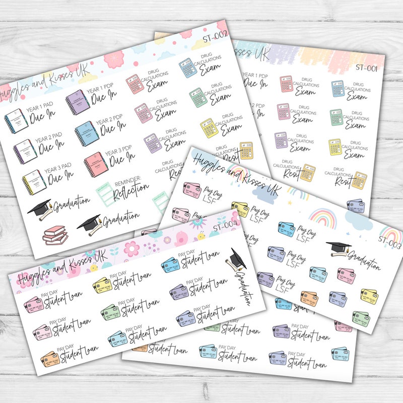 Student Planner Stickers - Etsy
