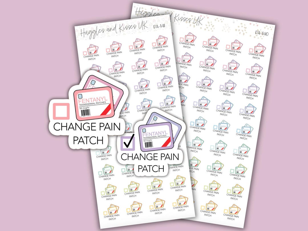 Change Pain Patch Planner Sticker | Pastel Colours | Medication ...