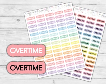 Overtime Planner Stickers - Etsy