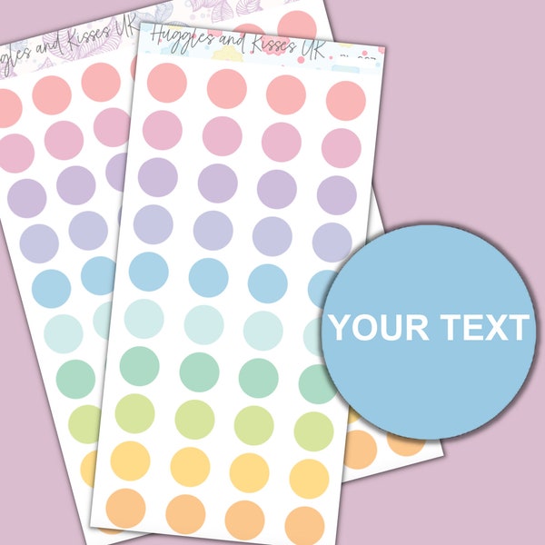 Custom Dot Stickers - Etsy