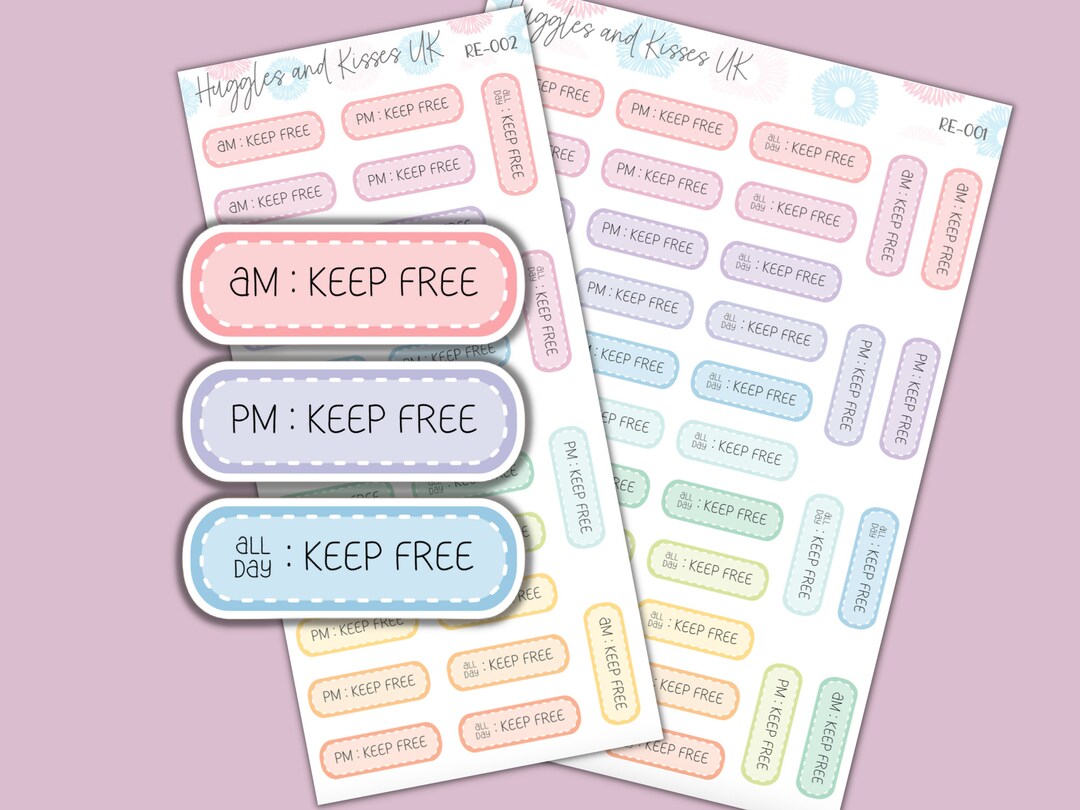 Keep Free Planner Stickers | Save the Date Labels | Calendar & Planner ...