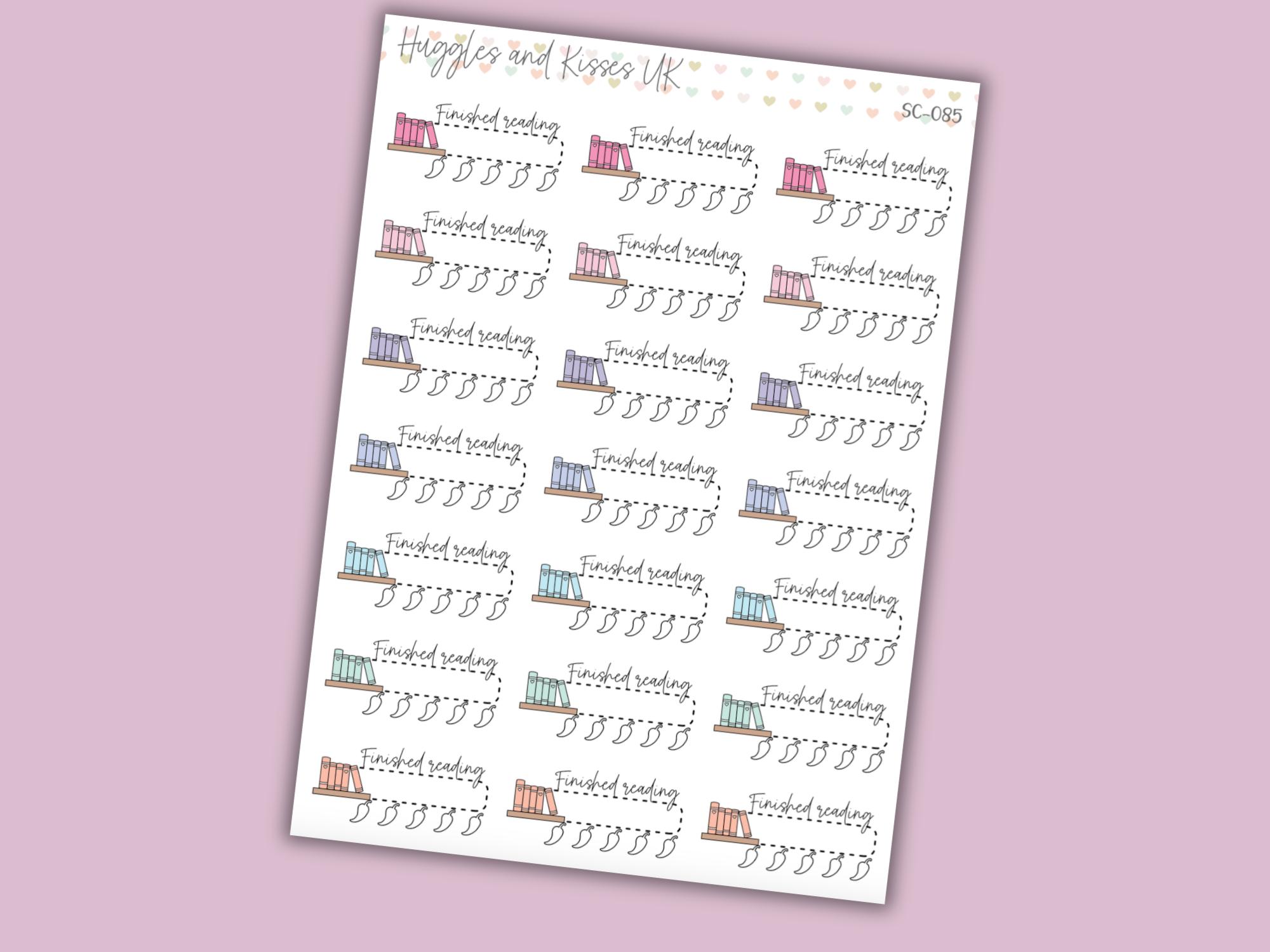 Finished Reading Planner Sticker | Book Rating | Spicy Book Reader ...