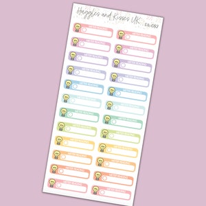 Electric Meter Reading Planner Sticker | Pastel Colours | Textbox to Do ...
