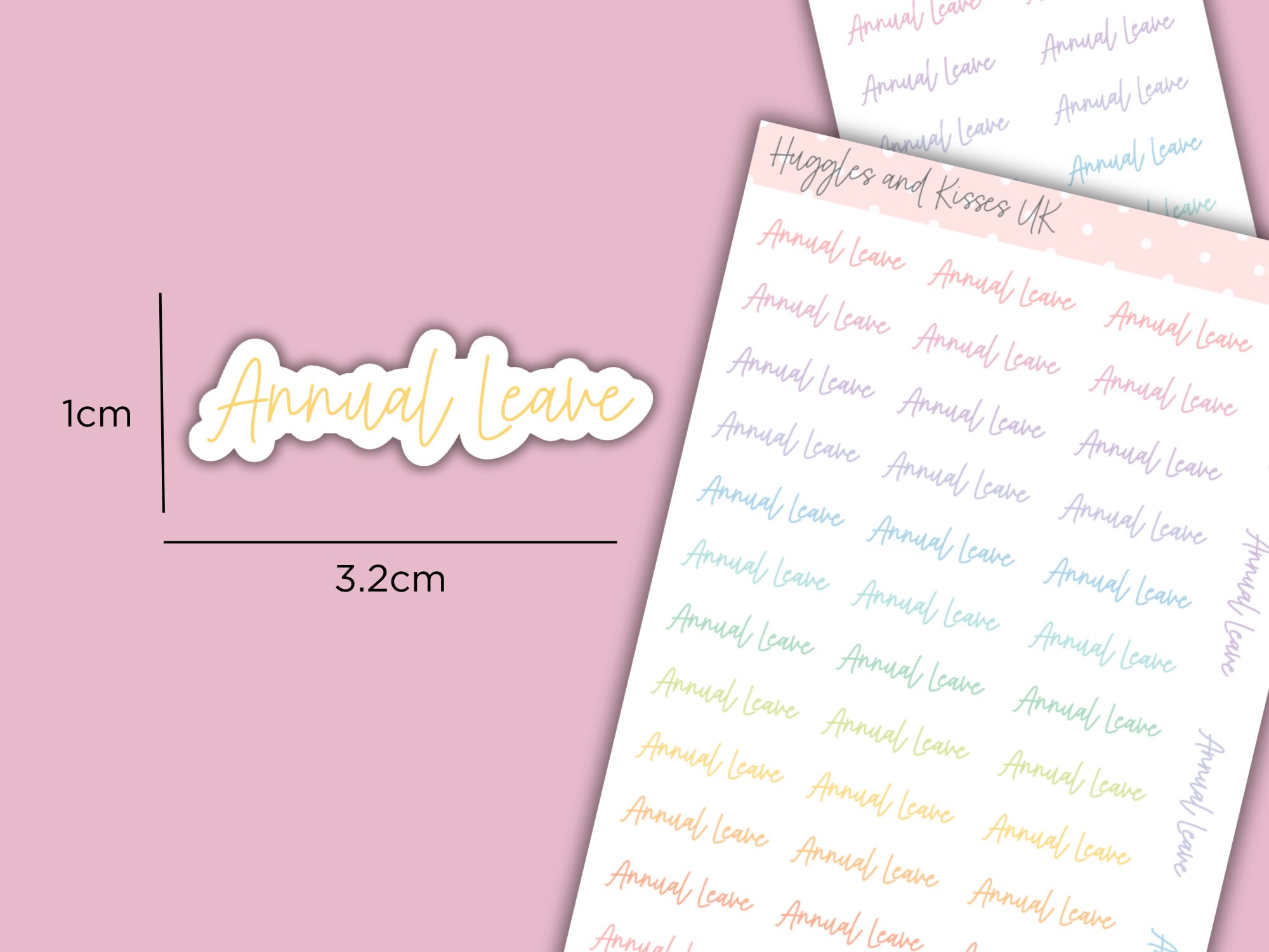 Annual Leave Planner Stickers | Font Stickers | Planner Stickers ...