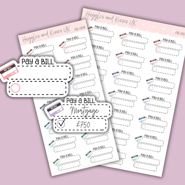 Bill Pay Stickers - Etsy