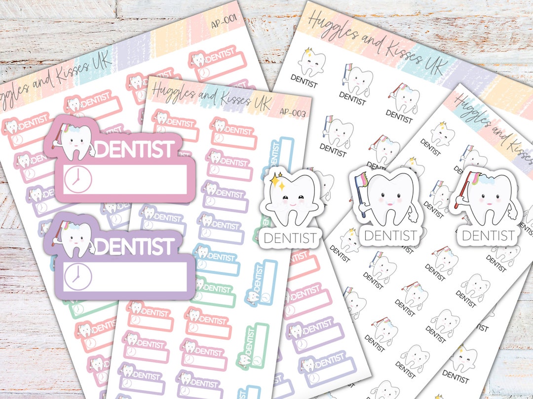 Dentist Appointment Planner Sticker / Pastel Colours | Planner Stickers ...