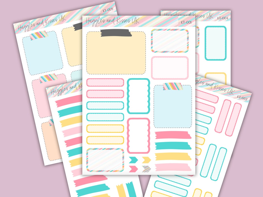 Mixed Box Sticker Set | Decorative Textbox Stickers | Labels for ...