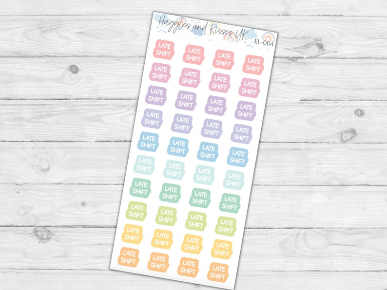Early Shift / Late Shift | Rainbow Colours | Round Bubble Planner ...