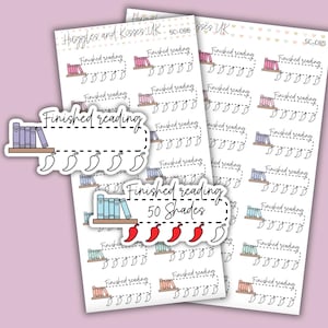 Finished Reading Planner Sticker | Book Rating | Spicy Book Reader ...