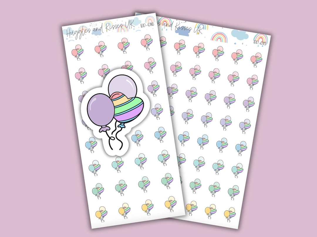 Balloon Planner Stickers | Party Balloons Planner Stickers | Labels for ...