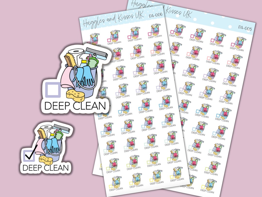 Cleaning / Deep Clean Planner Sticker | Pastel Colours | Clean House ...