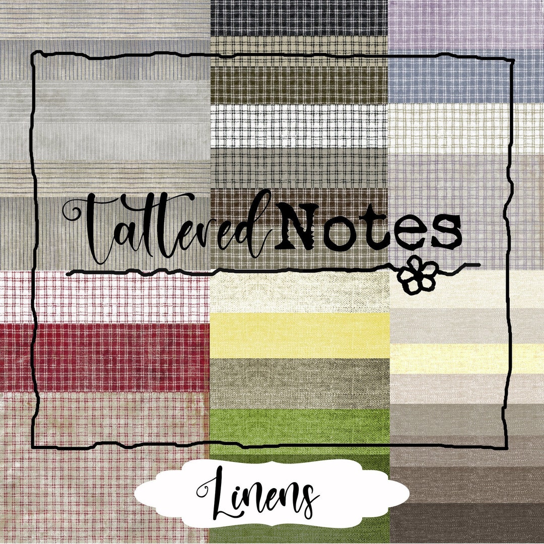 Linens, 33 Pages of Linen Textures. Stripes, Plaid, Vintage, Plain ...