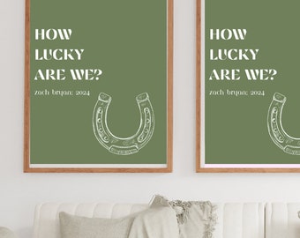 Zach Bryan how Lucky Are We Digital Poster - Etsy