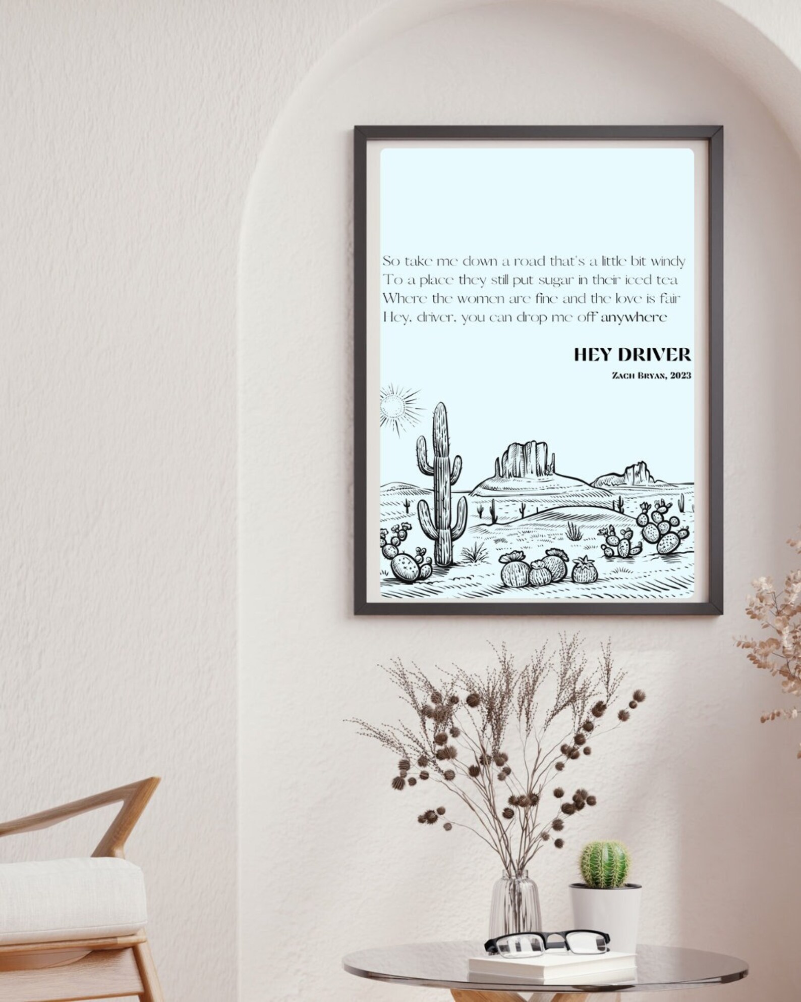 Hey Driver Lyrics Zach Bryan Poster - Etsy