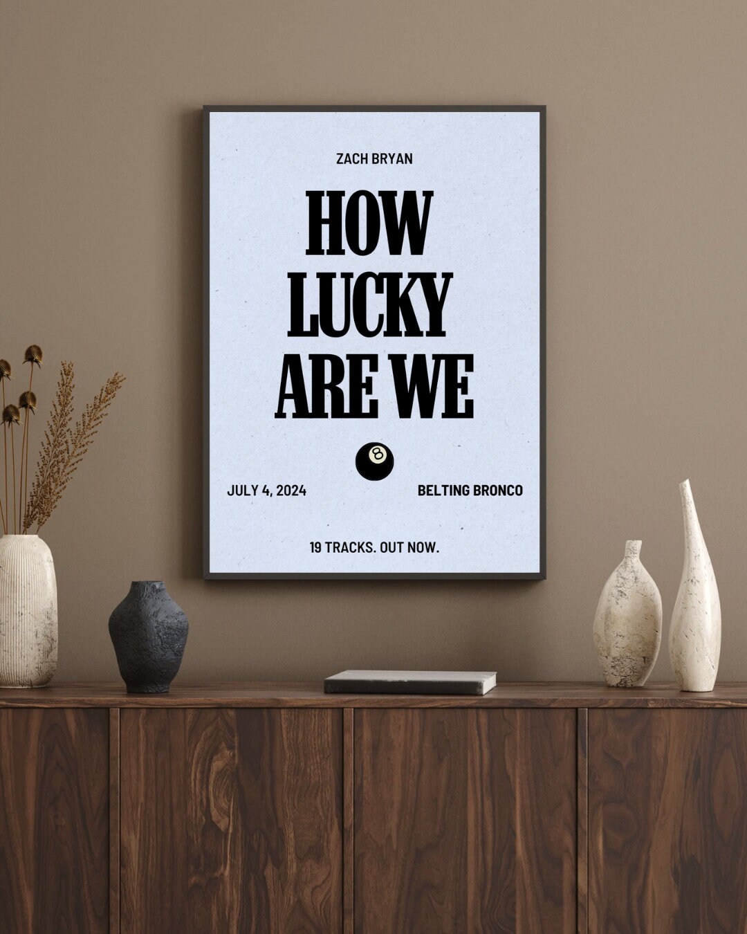 Blue How Lucky Are We Zach Bryan Poster Great American Bar Scene - Etsy