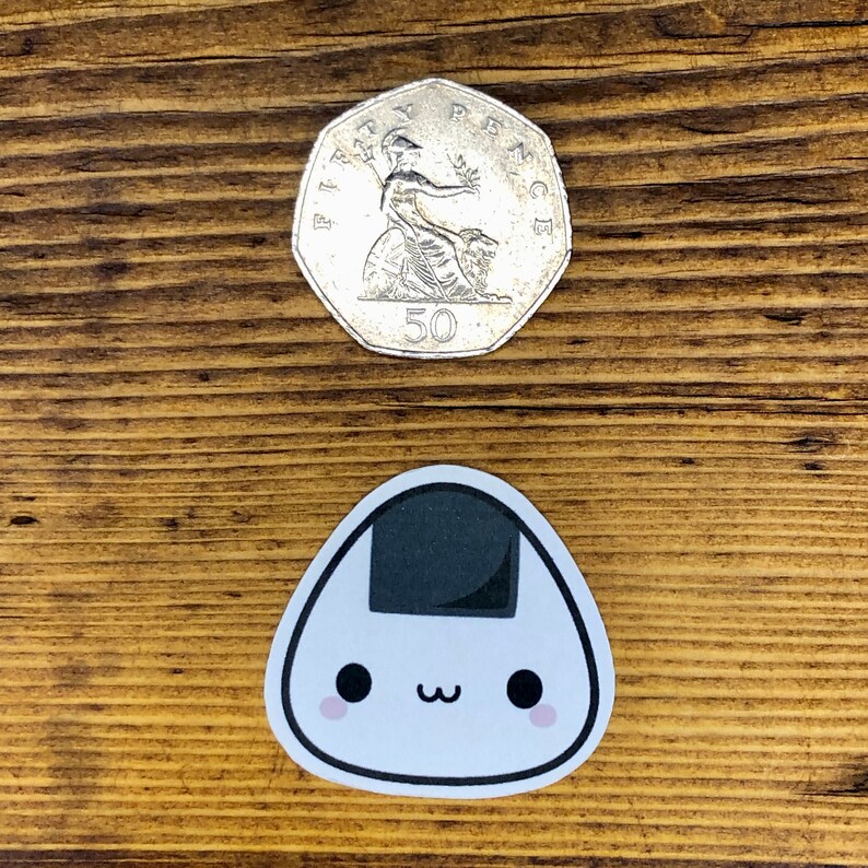 Kawaii Food Sticker Rice Ball - Etsy