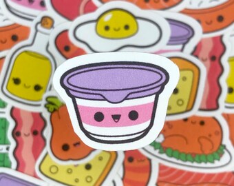 Yogurt Stickers food Stickers breakfast Stickers doodle Stickers Yogurt ...
