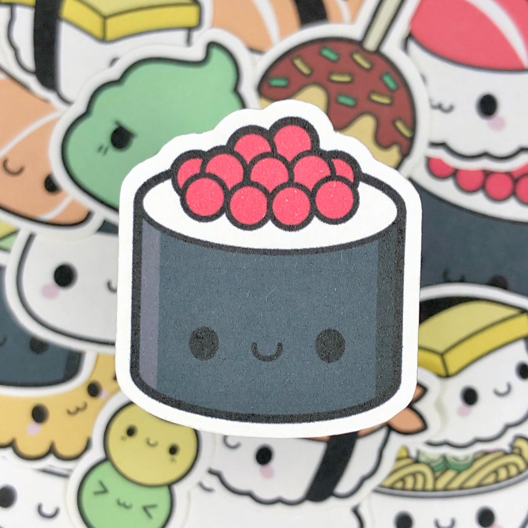 Kawaii Food Sticker Ikura Maki - Etsy