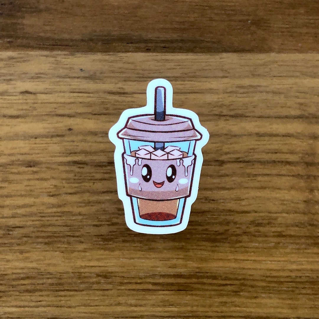 Cute ICED COFFEE Vinyl STICKER High Quality Waterproof Decal - Etsy