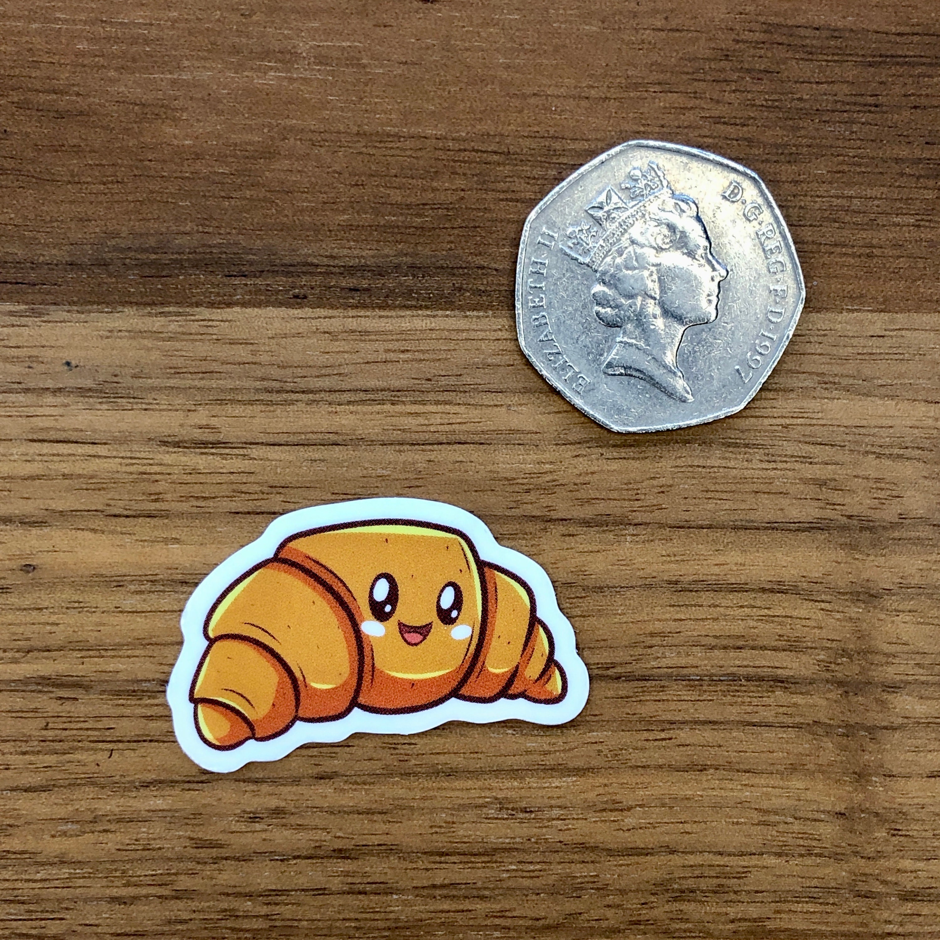 Cute CROISSANT VINYL STICKER, High Quality Waterproof Decal, Perfect ...